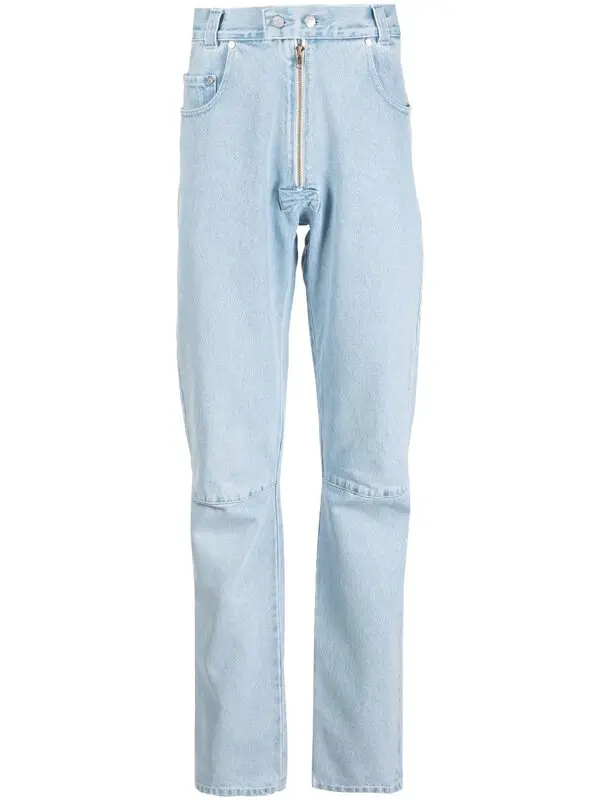 GMBH Washed Straight-leg Jeans