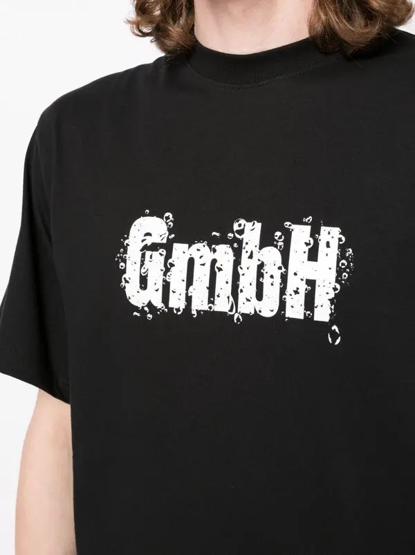 GMBH Logo-print Crew-neck T-shirt - Black