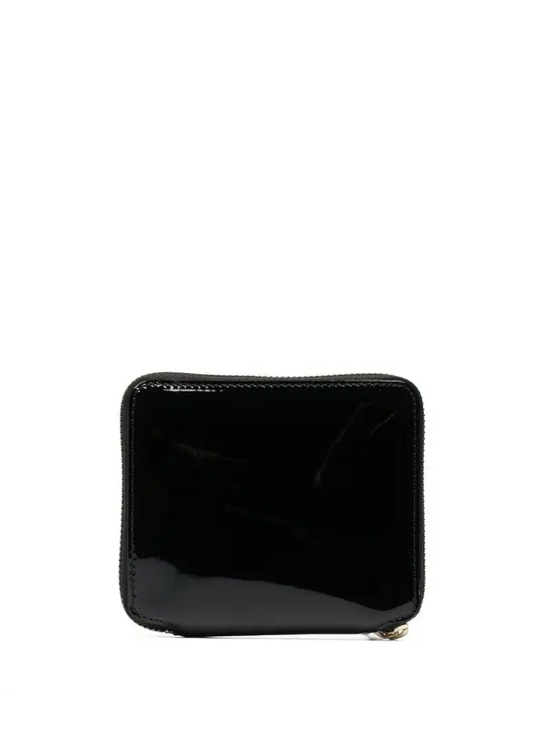 Comme Des Garçons Inside-printed Patent-leather Wallet - Black