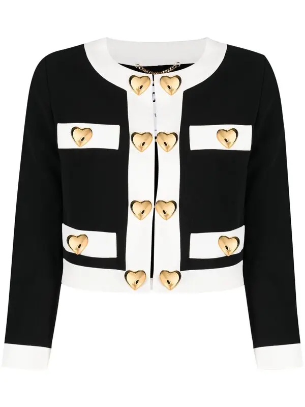 Moschino Heart-embellished Cropped Jacket