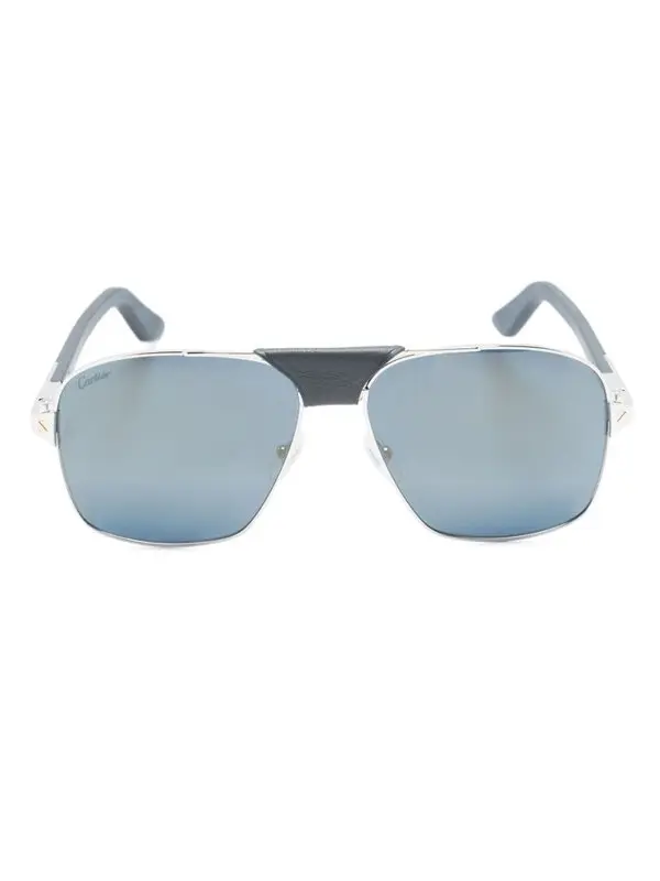 CARTIER Pilot-frame Sunglasses - Silver