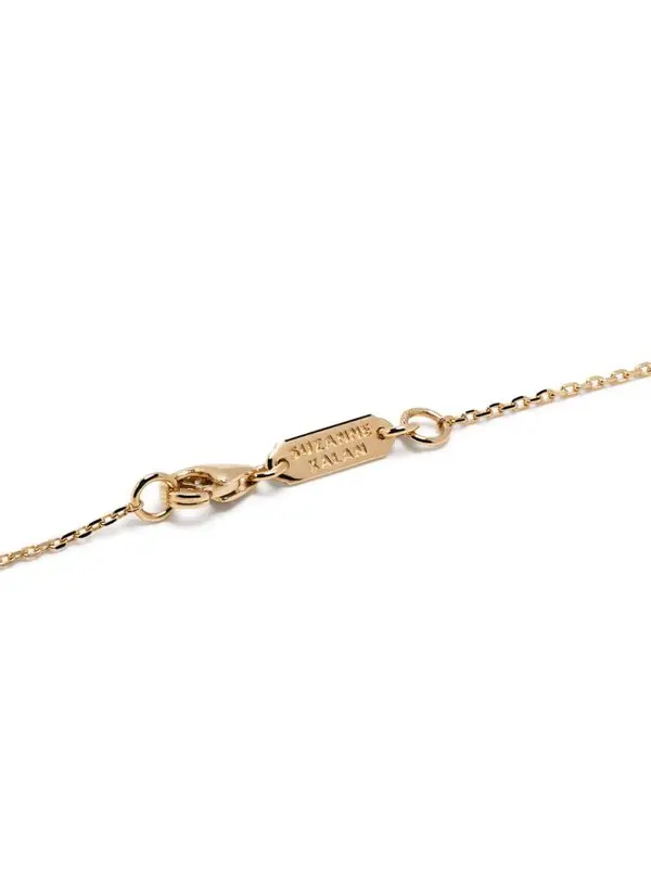 SUZANNE KALAN 18kt Yellow Circle Mini Diamond Necklace