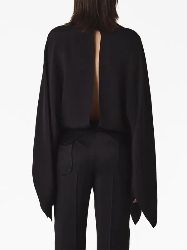 TOM FORD Wide-sleeve Silk Bodysuit