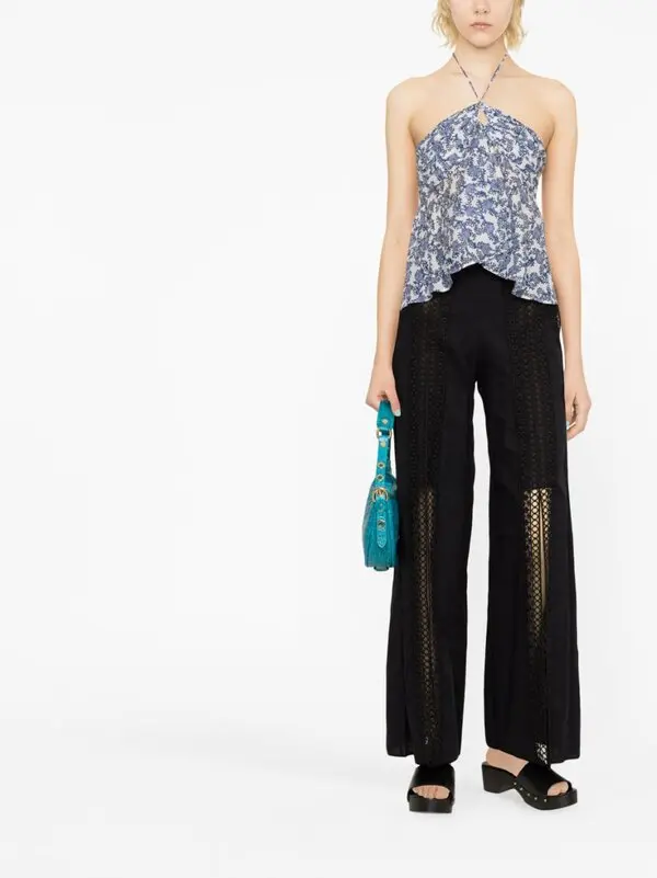 MARANT ETOILE Floral Print Halterneck Blouse