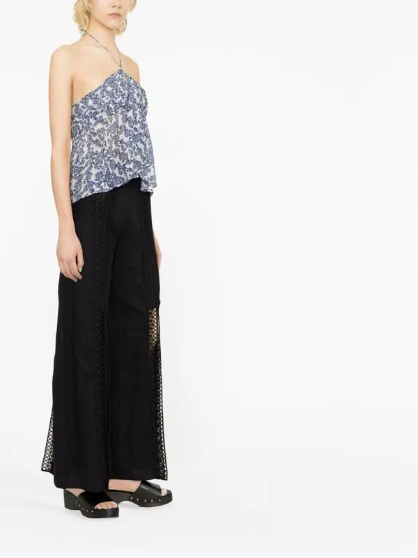 MARANT ETOILE Floral Print Halterneck Blouse