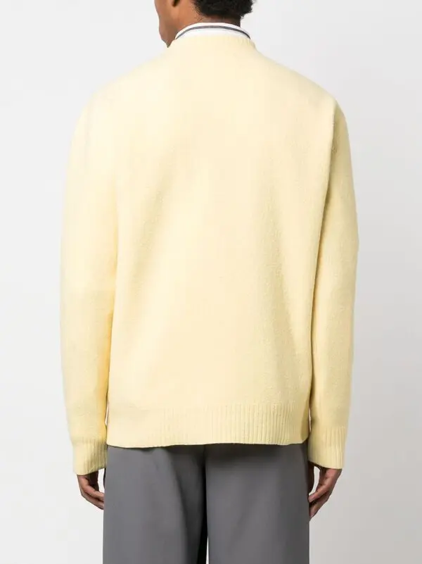 JIL SANDER Ribbed Trim Wool Jumper