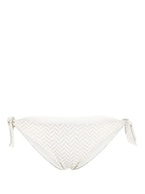 TWINSET Herringbone-pattern Bikini Bottom - White