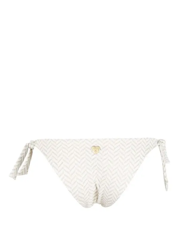 TWINSET Herringbone-pattern Bikini Bottom - White