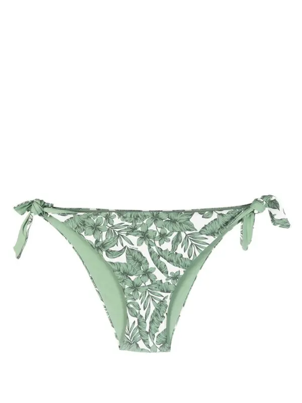 TWINSET Leaf-print Bikini Bottoms