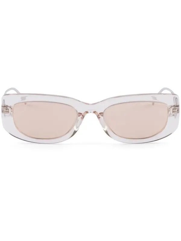 Prada Symbole Rectangle-frame Sunglasses - Neutrals