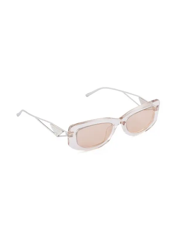 Prada Symbole Rectangle-frame Sunglasses - Neutrals