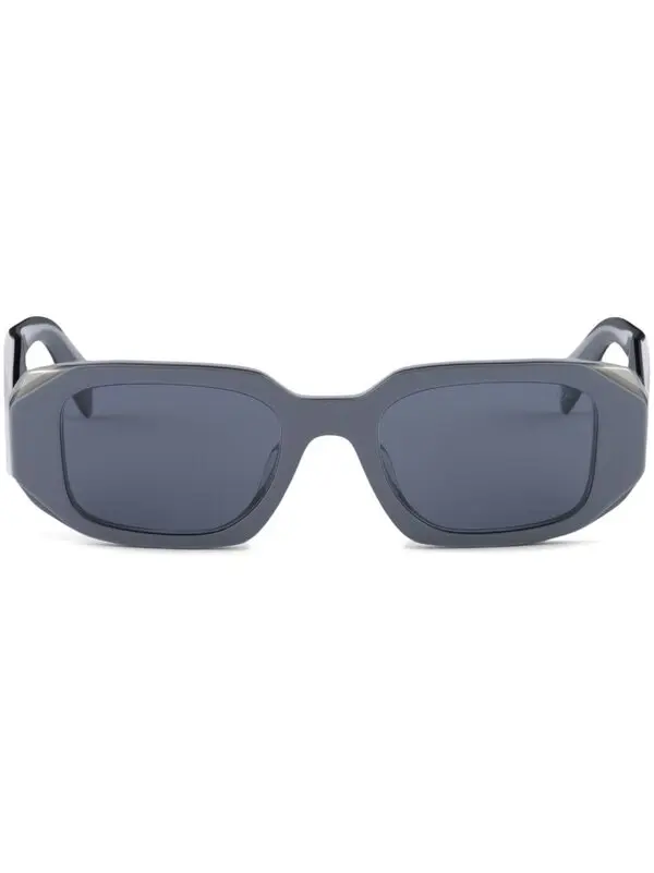 Prada Symbole Geometric-frame Sunglasses - Blue