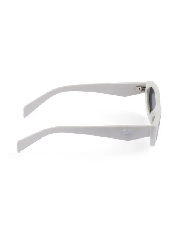 Prada Symbole Oval-frame Sunglasses - White