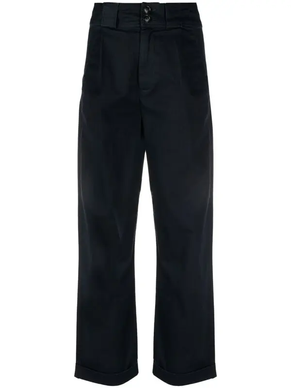 Woolrich High-waisted Wide-leg Trousers - Blue