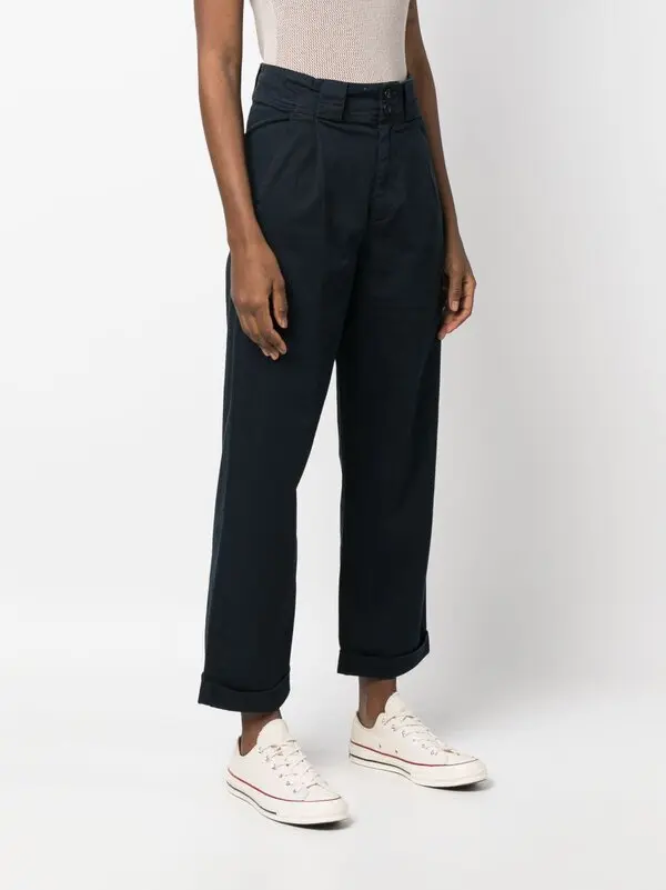 Woolrich High-waisted Wide-leg Trousers - Blue