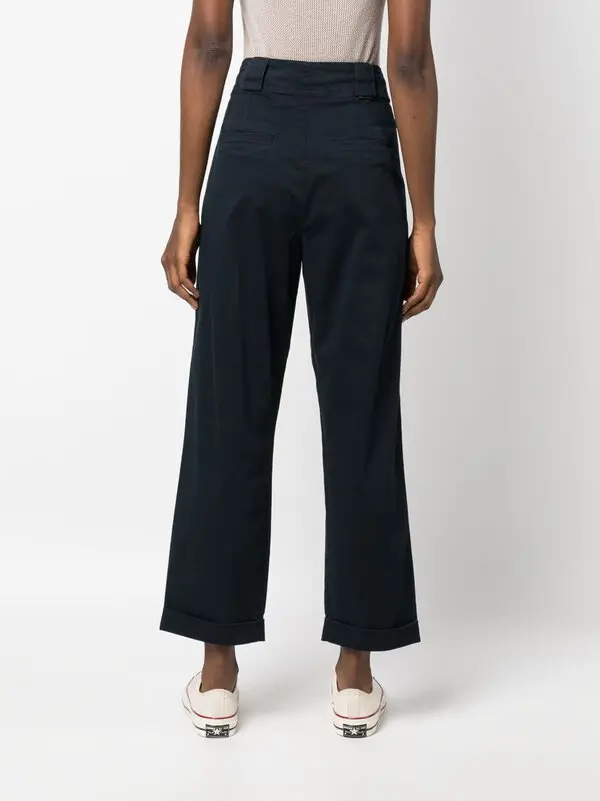 Woolrich High-waisted Wide-leg Trousers - Blue