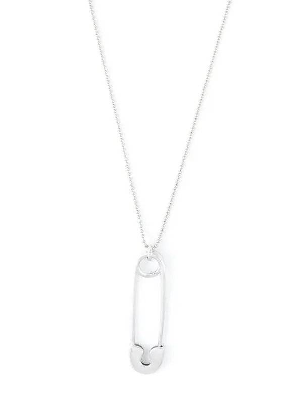 TRUE ROCKS Safety Pin Pendant Necklace - Metallic