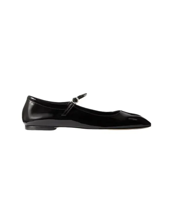 AeydĒ Uma Patent-leather Mary Jane Ballet Flats - Black