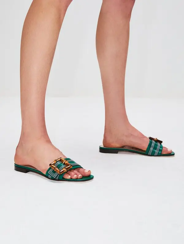 Gucci Bamboo Buckle Flat Sandal