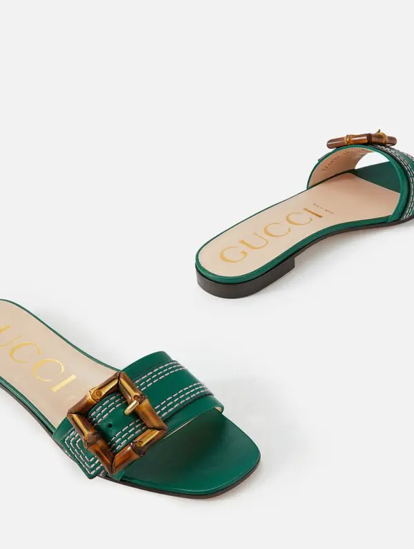 Gucci Bamboo Buckle Flat Sandal