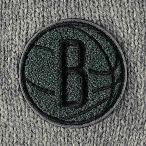 LUSSO Brooklyn Nets Scarletts Lantern Sleeve Tri-blend V-neck Pullover Sweater