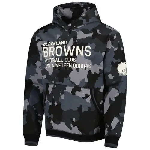 THE WILD COLLECTIVE Cleveland Browns Camo Pullover Hoodie