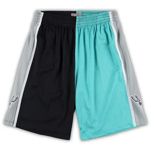 Mitchell & Ness Teal San Antonio Spurs Big & Tall Hardwood Classics Split Swingman Shorts