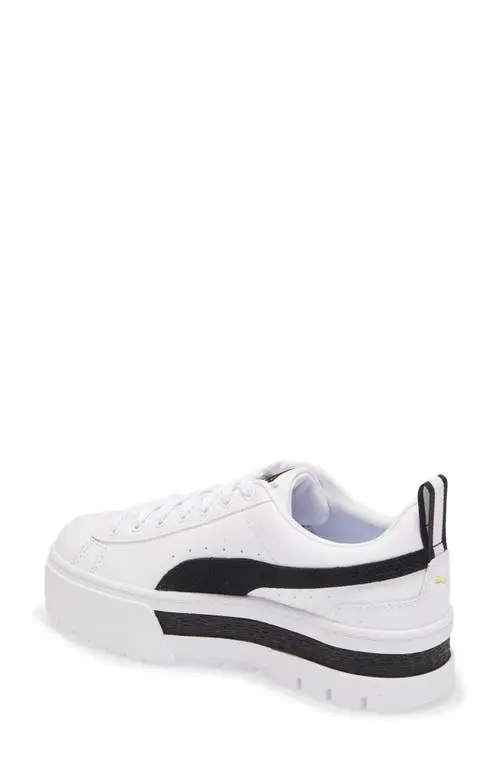 PUMA Mayze Leather Platform Sneakers