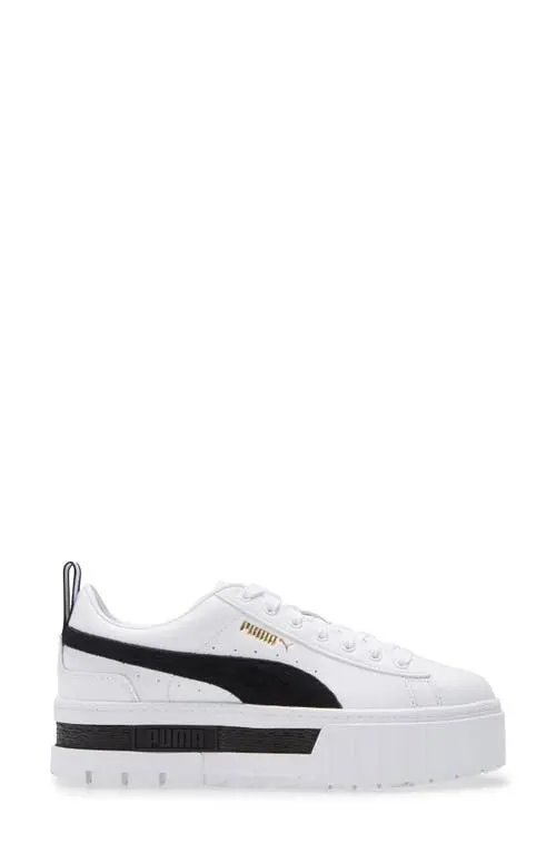 PUMA Mayze Leather Platform Sneakers