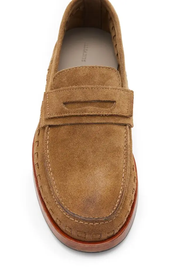 Allsaints Sammy Penny Loafer - Tan | Editorialist display picture 3