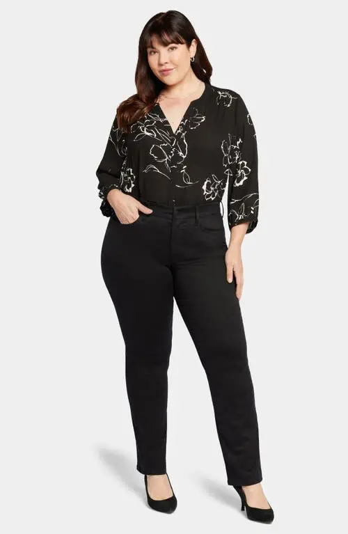 NYDJ Marilyn Straight Leg Jeans - Black