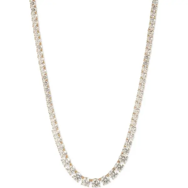 Marchesa Cubic Zirconia Statement Necklace - Gold/cry