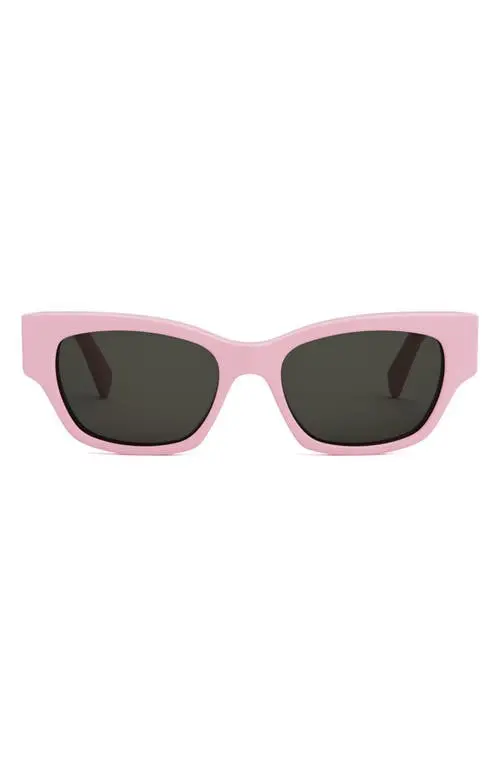 Celine Monochroms 54mm Cat Eye Sunglasses - Shiny Pink/smoke