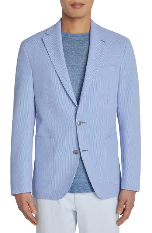 JACK VICTOR Morton Stripe Soft Construction Seersucker Sport Coat