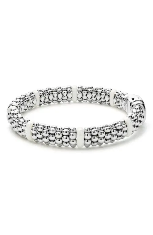 Lagos Caviar Diamond Station Bracelet - Silver/diamond