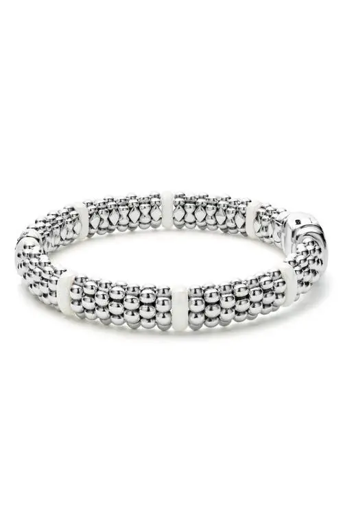 Lagos Caviar Diamond Station Bracelet - Silver/diamond