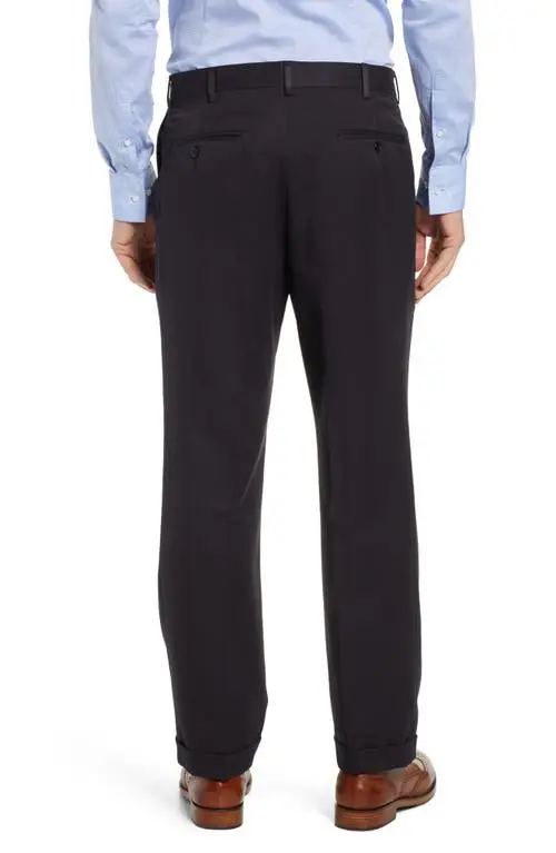 Berle Classic Fit Pleated Microfiber Dress Pants