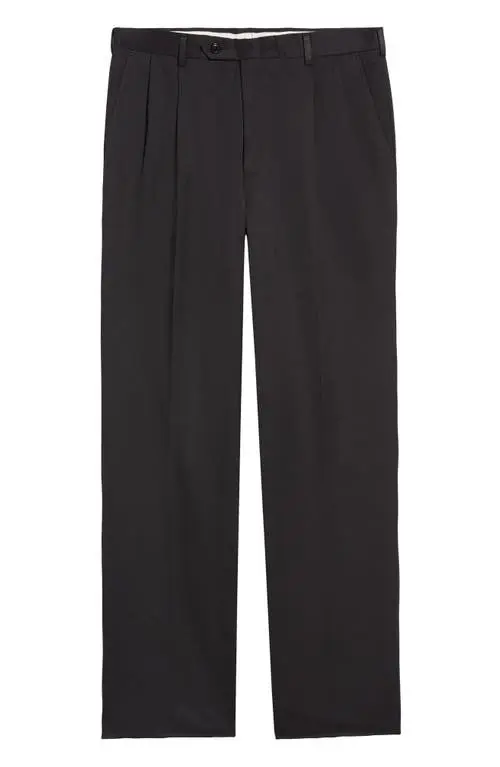 Berle Classic Fit Pleated Microfiber Dress Pants
