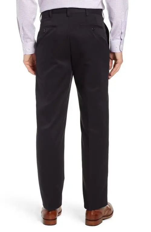 Berle Classic Fit Flat Front Microfiber Performance Dress Pants