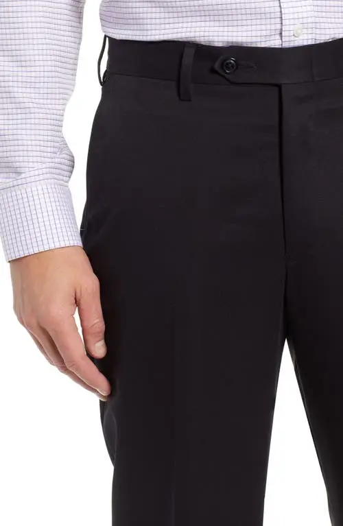 Berle Classic Fit Flat Front Microfiber Performance Dress Pants