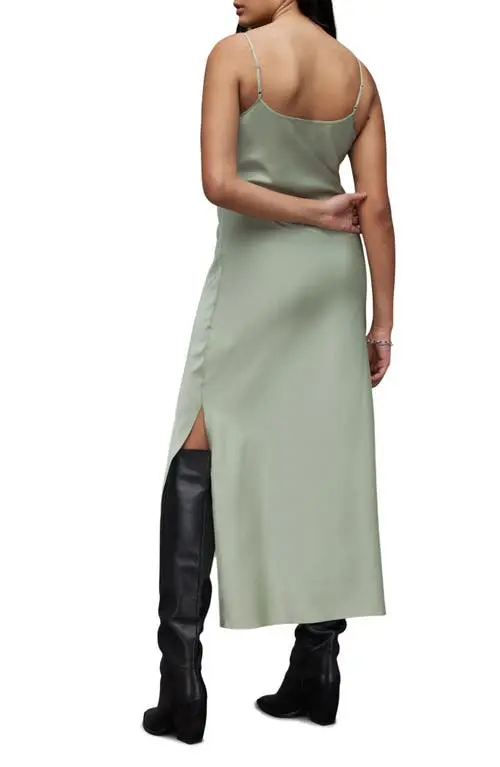 Allsaints Hadley Satin Slipdress - Pistachio Green | Editorialist