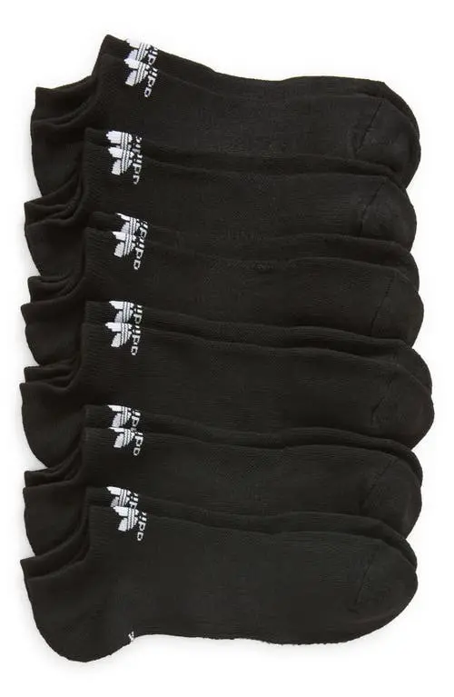 Adidas Trefoil 6-pack No-show Socks - Black