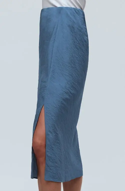 Madewell Crinkled Satin Slip Skirt