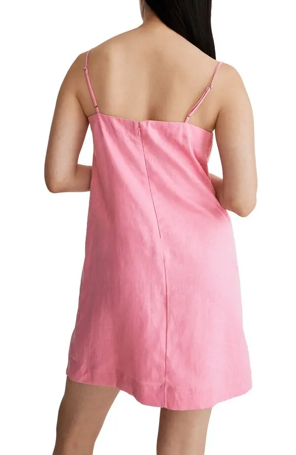 Madewell Linen Cami Strap Dress In Retro Pink - 61% Off | Editorialist