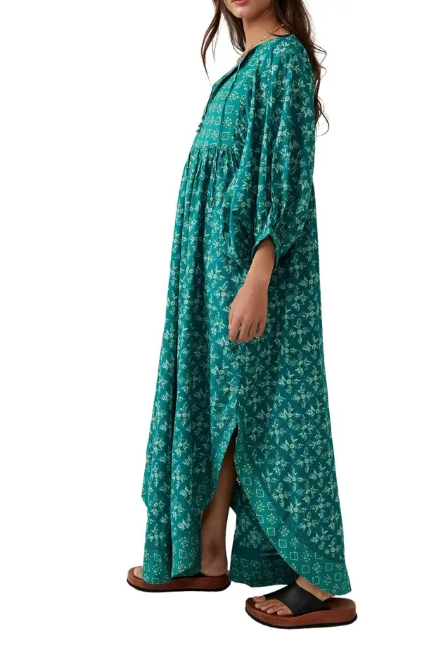 hazy daisy maxi dress Hazy Daisy Cotton Maxi Dress black/multicolor / sbyNicole Miller