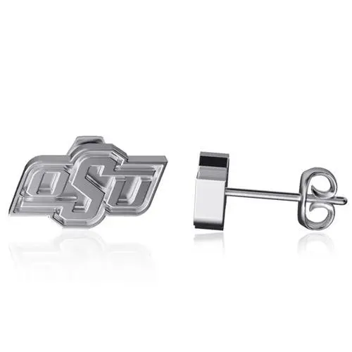 DAYNA DESIGNS Oklahoma State Cowboys Team Logo Post Earrings - Silver