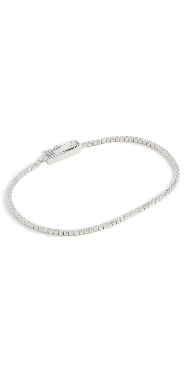 BY ADINA EDEN Classic Tennis Bracelet - Silver