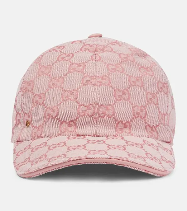 Gucci Gg Supreme Canvas Baseball Cap - Pink