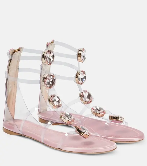 Giambattista Valli Embellished Pvc Sandals - Pink