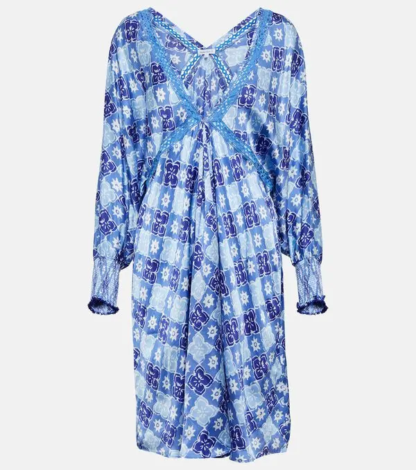 Poupette St Barth Allegra Asymmetrical Minidress - Blue